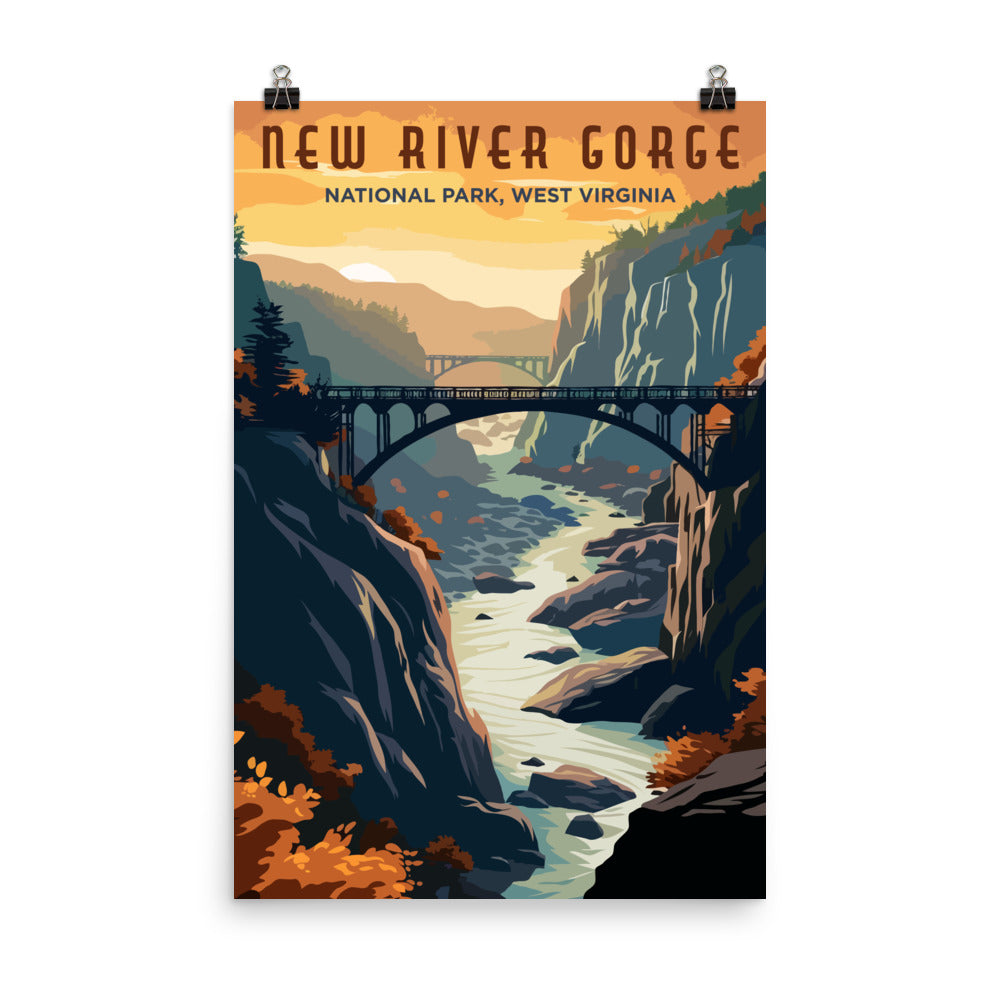 New River Gorge Poster - Stunning National Parks — Mongolife