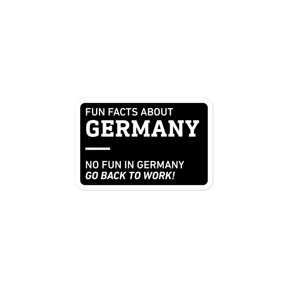 "Fun Facts About Germany" Sticker - Humor & Stereotypes — Mongolife